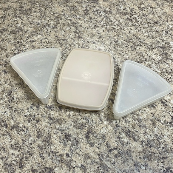 Tupperware | Kitchen | Vintage Tupperware Bundle Set Of 3 2 Pie Slice ...